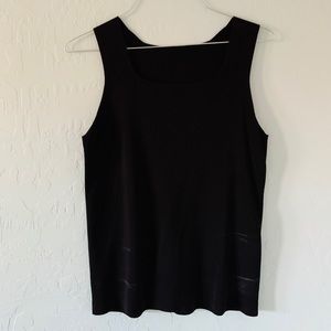 Tops | Simple Black Square Neck Ribbed Tank Top Essential | Poshmark